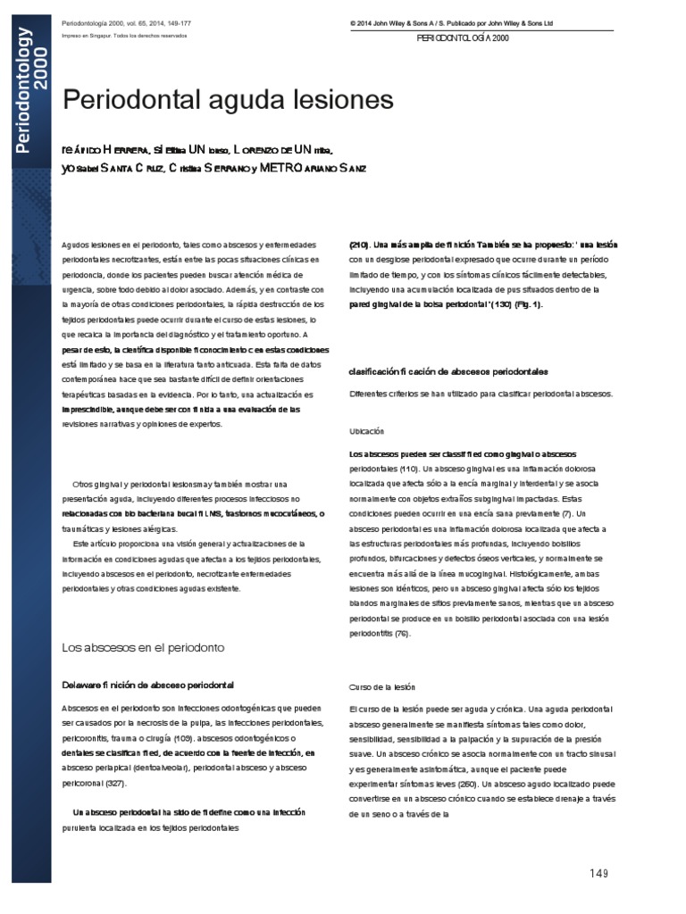 Articulo de Absceso Periodontal 2.en - Es PDF | PDF | Microbiología | Enfermedades y trastornos