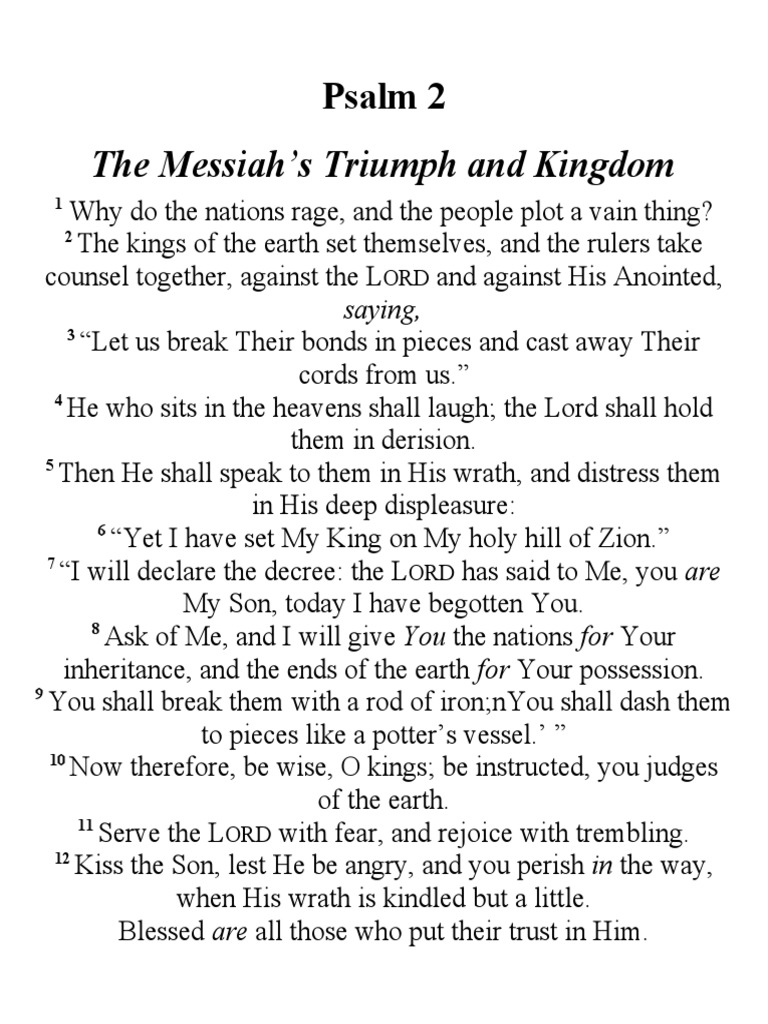 The Messiah's Triumph and Kingdom: Psalm 2 | PDF