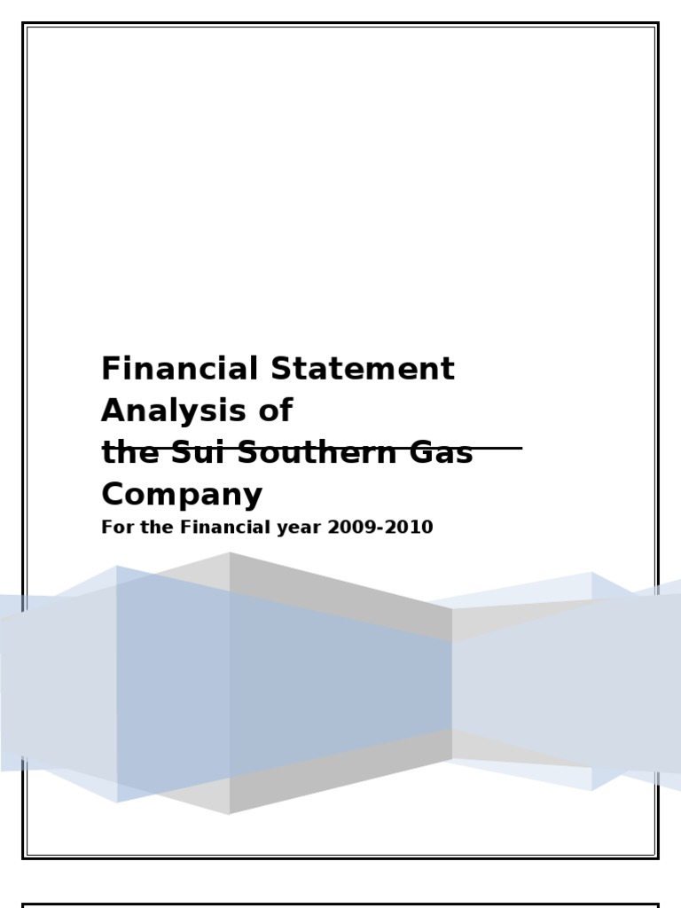 Financial Statement Analysis - SSGC Pakistan | PDF | Dividend | Natural Gas