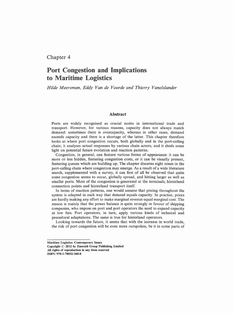 Port Congestion and Implications | PDF | Port | Traffic Congestion