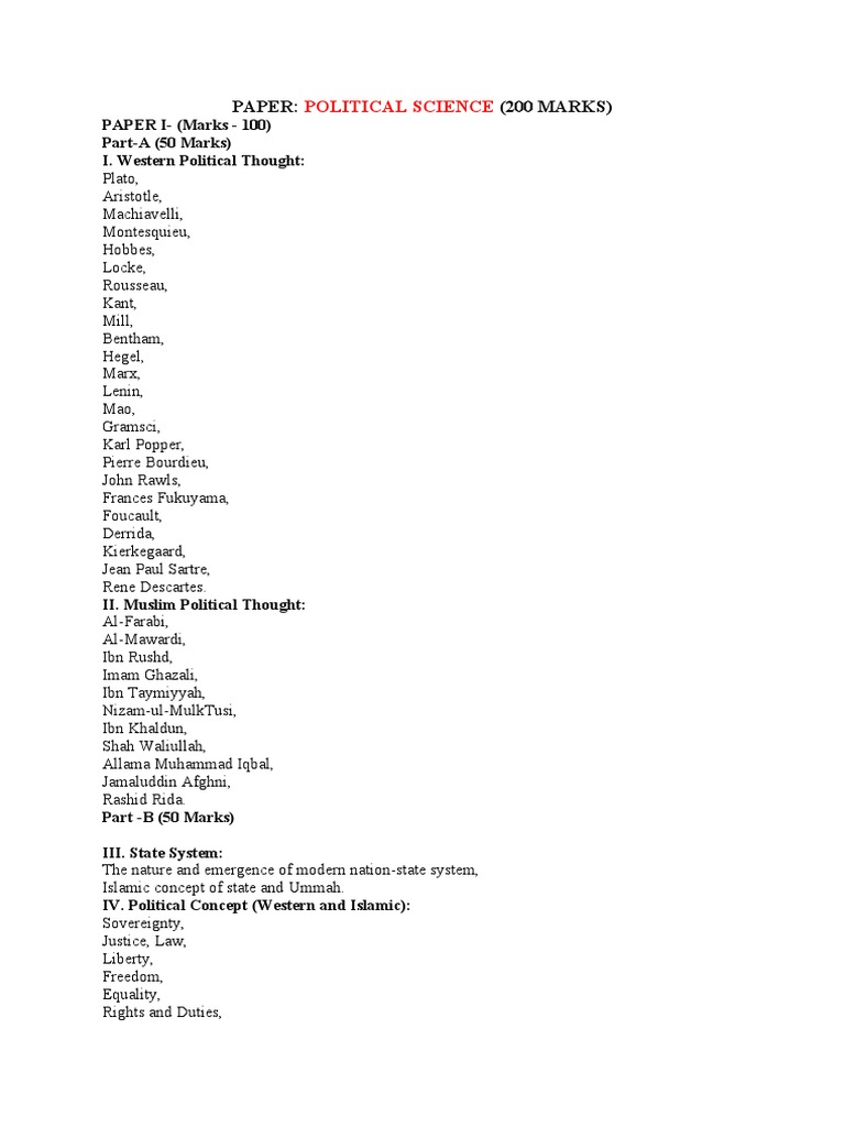 Paper: (200 MARKS) : Political Science | PDF | Pakistan | Political ...