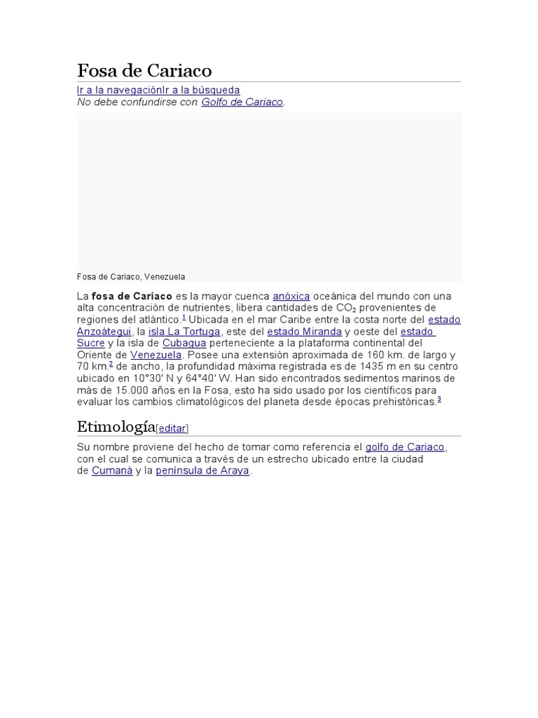 Fosa de Cariaco | PDF | Viajes y turismo