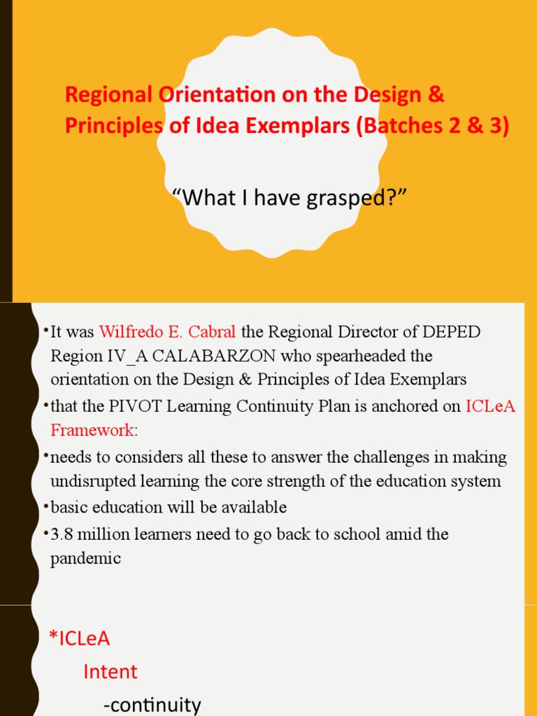 PIVOT BOW MELC Orientation | PDF | Critical Thinking | Teaching