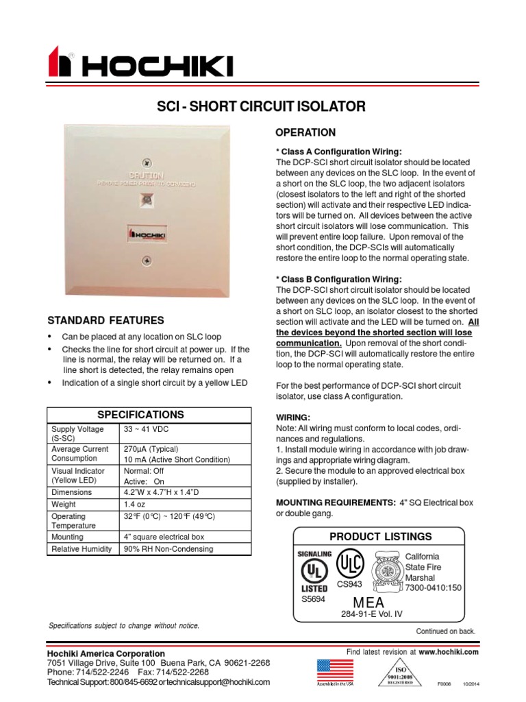 Sci - Short Circuit Isolator: Operation | PDF | Electrical Wiring | Relay