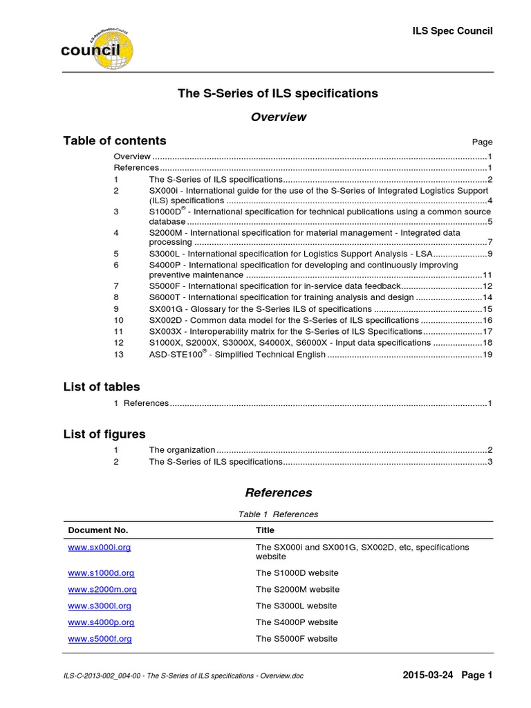 The S-Series of ILS Specifications. Overview | PDF | Manufacturing And ...