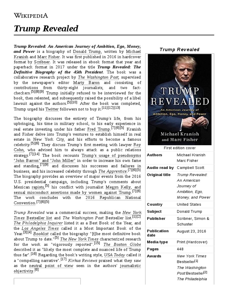Trump Revealed | PDF | Donald Trump | American Government