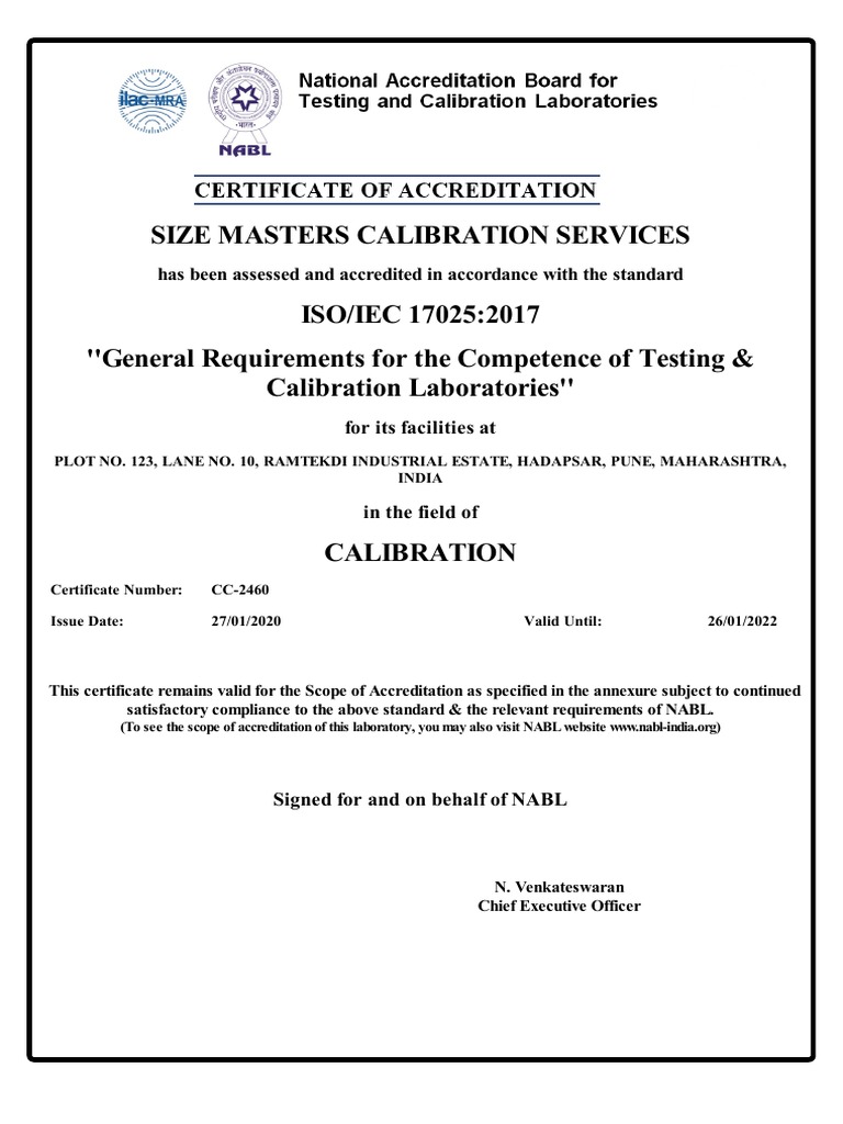 Nabl Scope 2020 | PDF | Calibration | Alternating Current