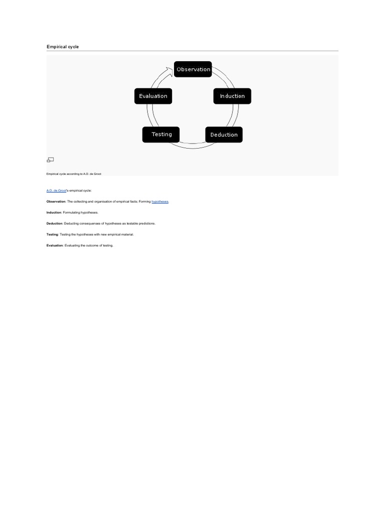 A.D. de Groot's Empirical Cycle Explained | PDF