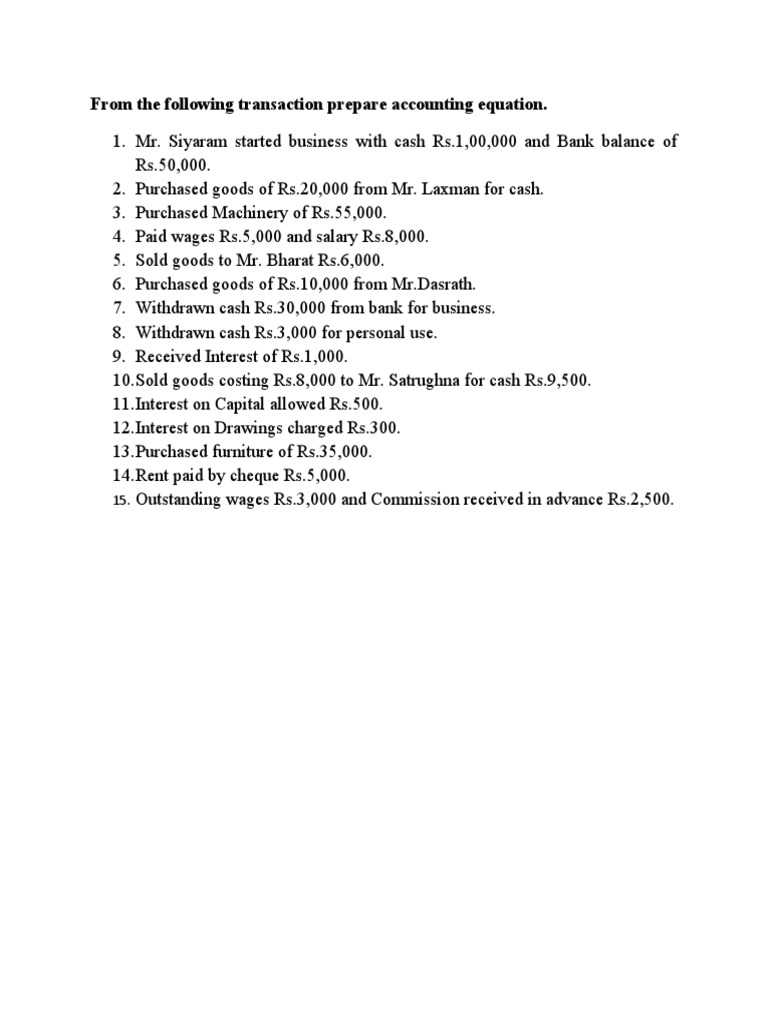 Accounting Equation | PDF