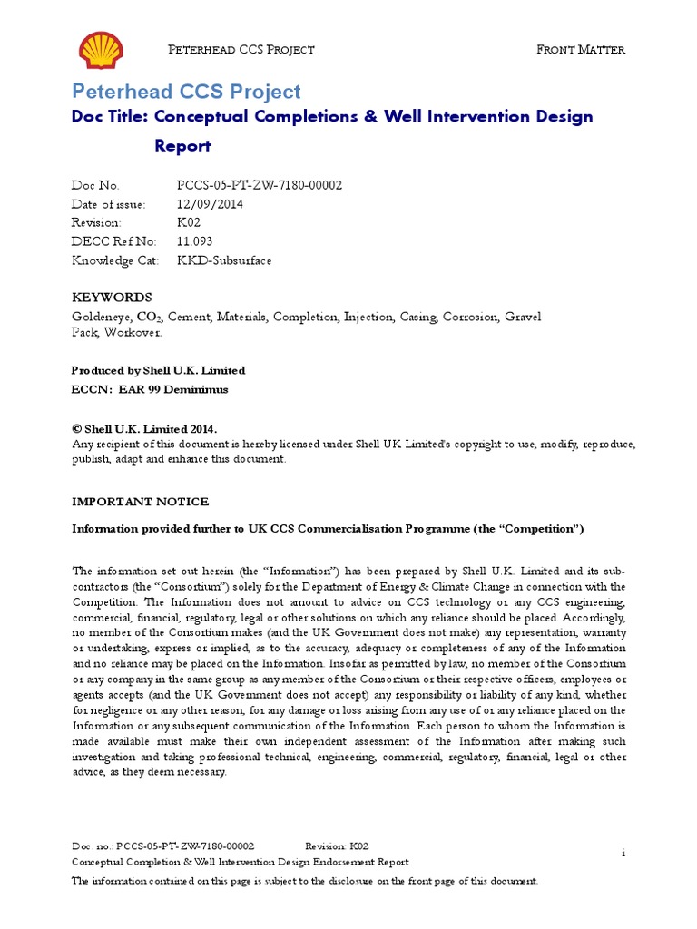 Conceptual Completions and Well Intervention Design Report | PDF ...