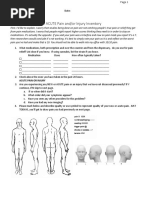Pain Diary Worksheet | PDF | Pain | Clinical Medicine