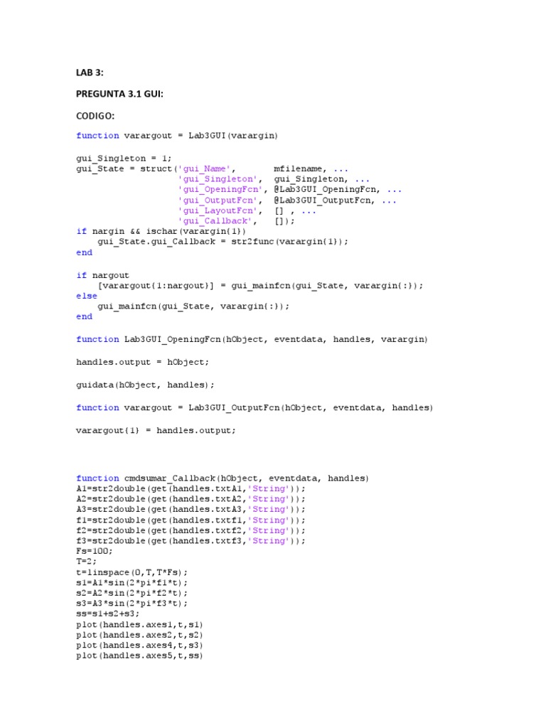 Codigo:: LAB 3: Pregunta 3.1 Gui | PDF