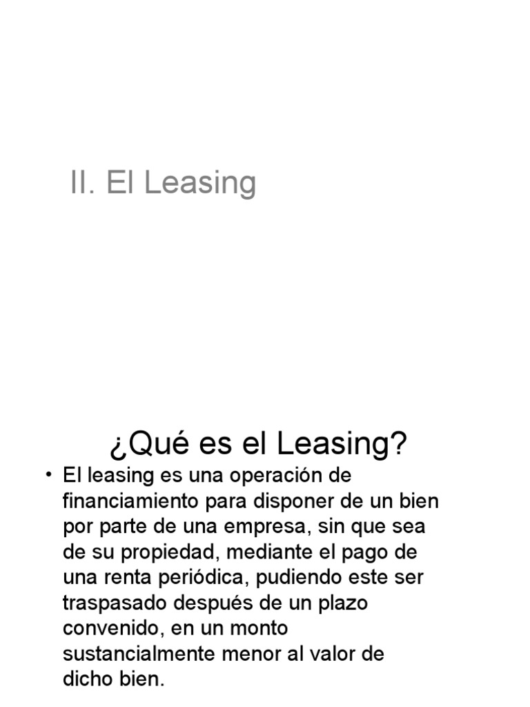 Guía Completa sobre Leasing Empresarial | PDF | Arrendamiento | Economias