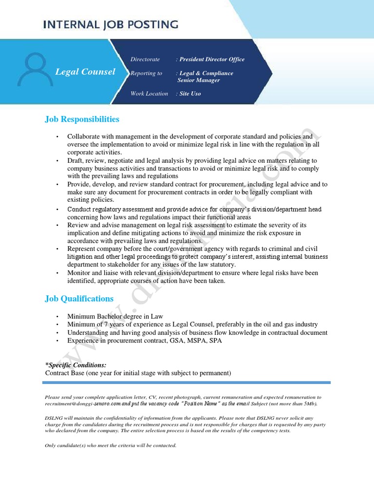 Internal Job Vacancy LNG (Publish) PDF | PDF | Loans | Liquefied ...