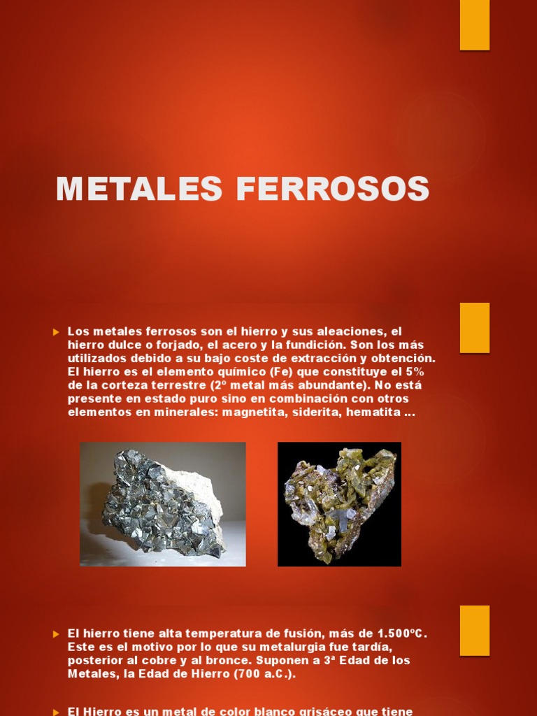 Metales Ferrosos PDF | PDF | Hierro | Rieles