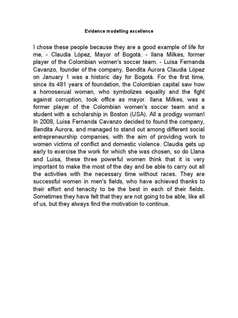 Evidence Modelling Excellence | PDF