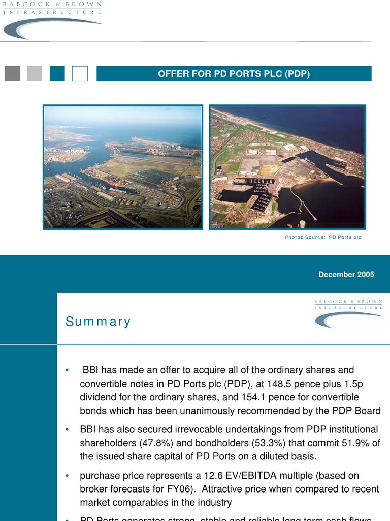 Bbi Presentation - PD Ports | PDF | Bonds (Finance) | Investing
