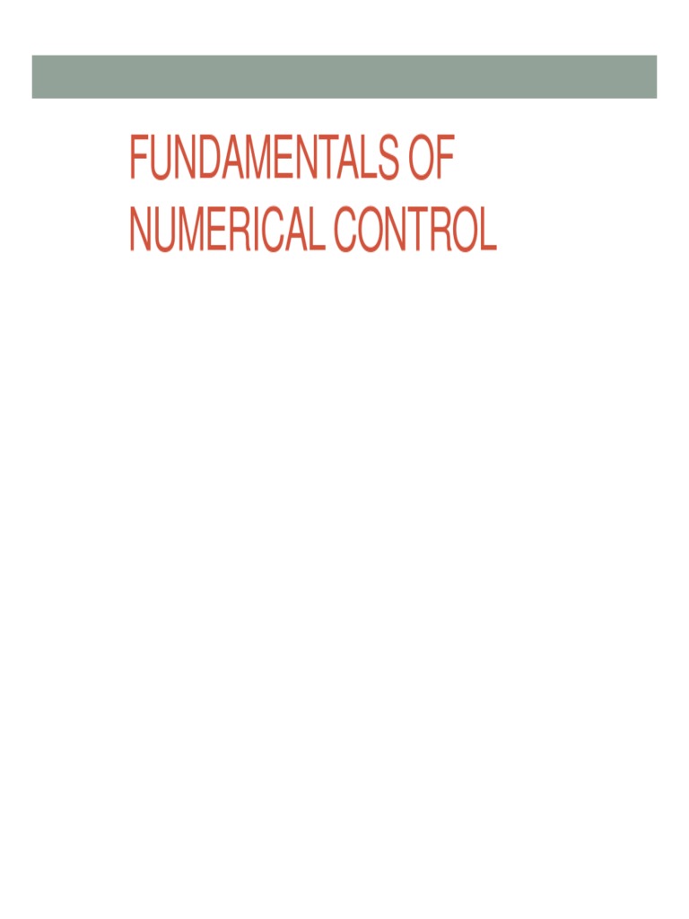 Fundamentals of Numerical Control | PDF | Electric Motor | Numerical ...