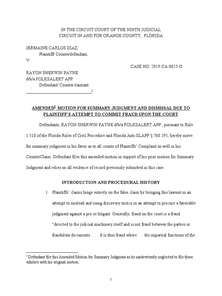 Folksalert Amended Motion For Summary Judgment | PDF | Chapter 7 | Sex ...