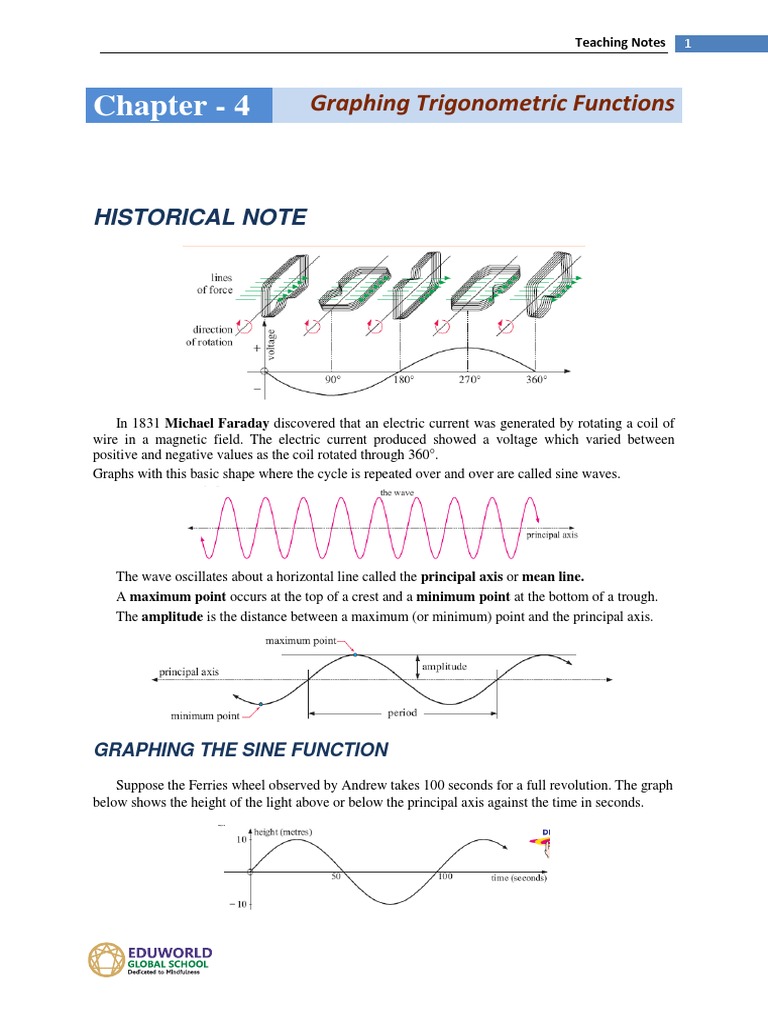 Chapter - 4: Graphing Trigonometric Functions | PDF | Trigonometric ...