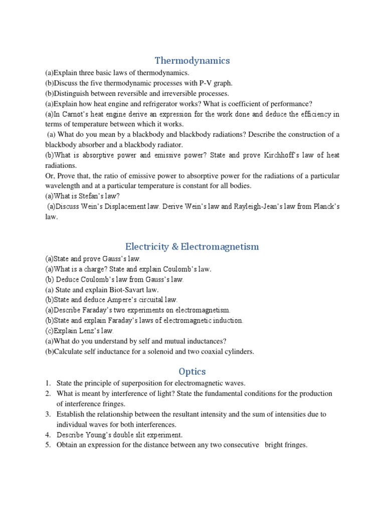 Engineering Physics Sample Questions | PDF | Diffraction | Crystal Structure