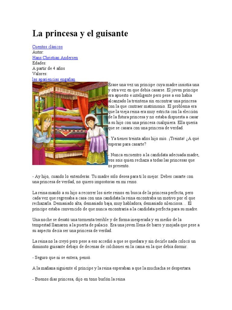 La Princesa y El Guisante | PDF