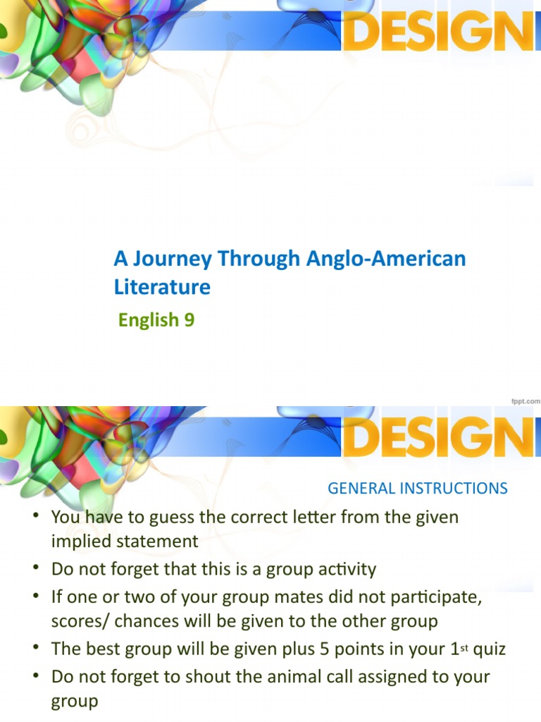 A Journey Through Anglo-American Literature | PDF