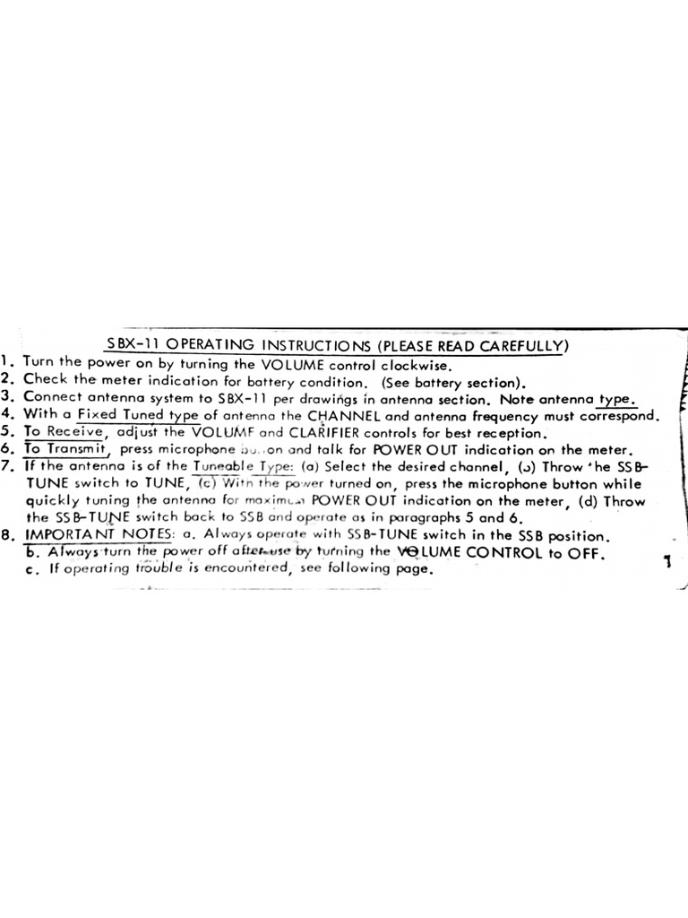 SBX 11 Cover Manual | PDF