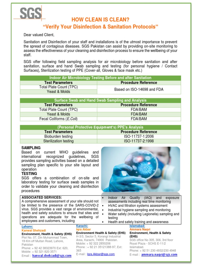 Verify Your Disinfection Protocols - SGS PDF | PDF | Sanitation ...