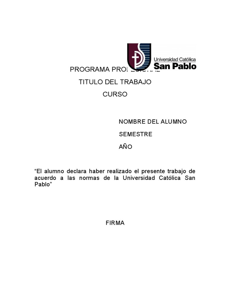 Carátula UCSP | PDF