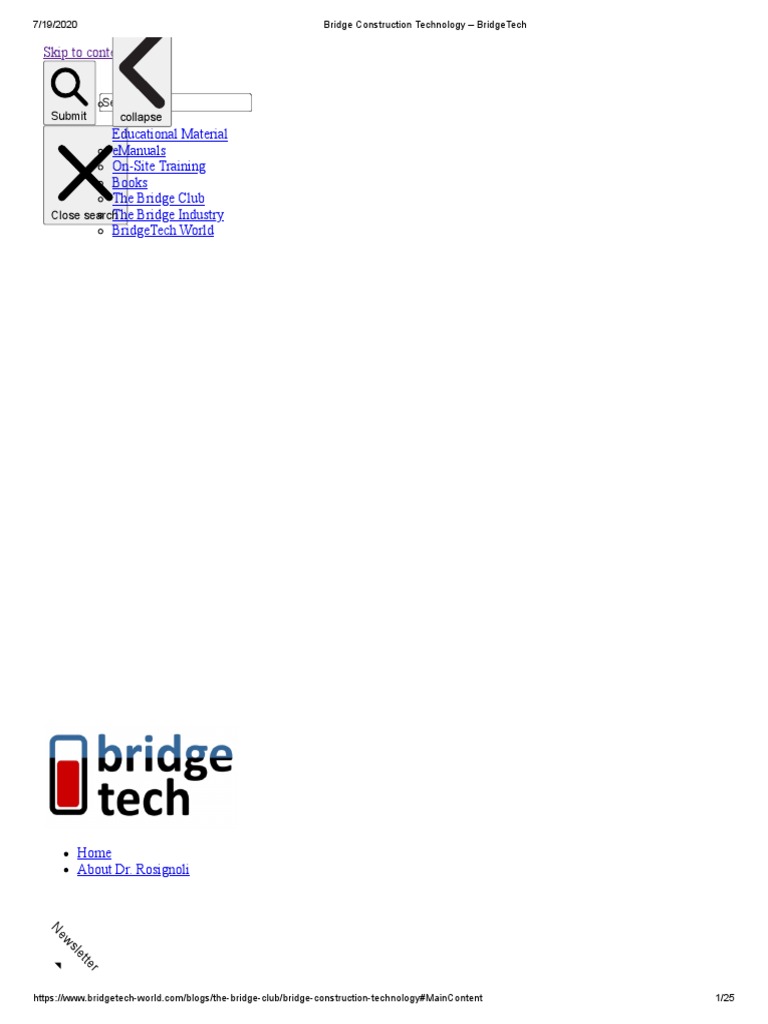 Bridge Construction Technology - BridgeTech | PDF | Bridge | Procurement