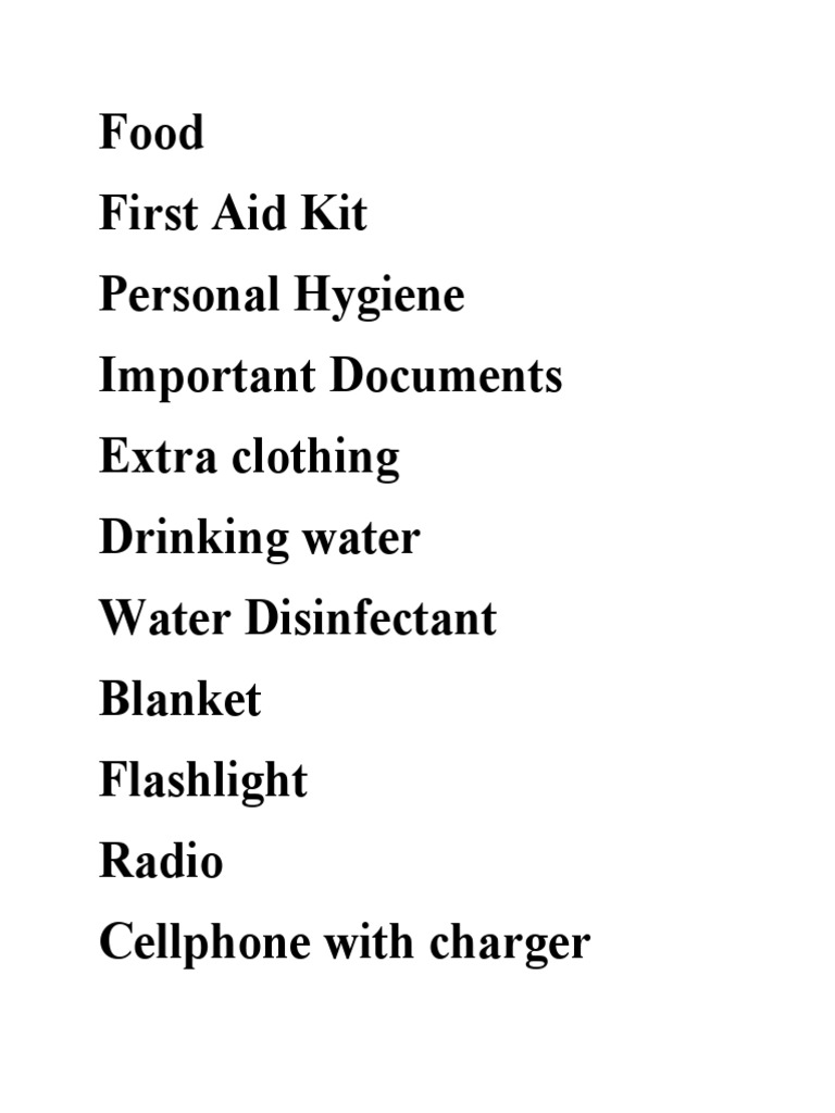 Survival Kit Labels | PDF