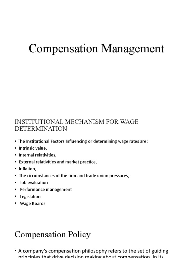 Compensation Management Strategies Explained | PDF | Executive ...