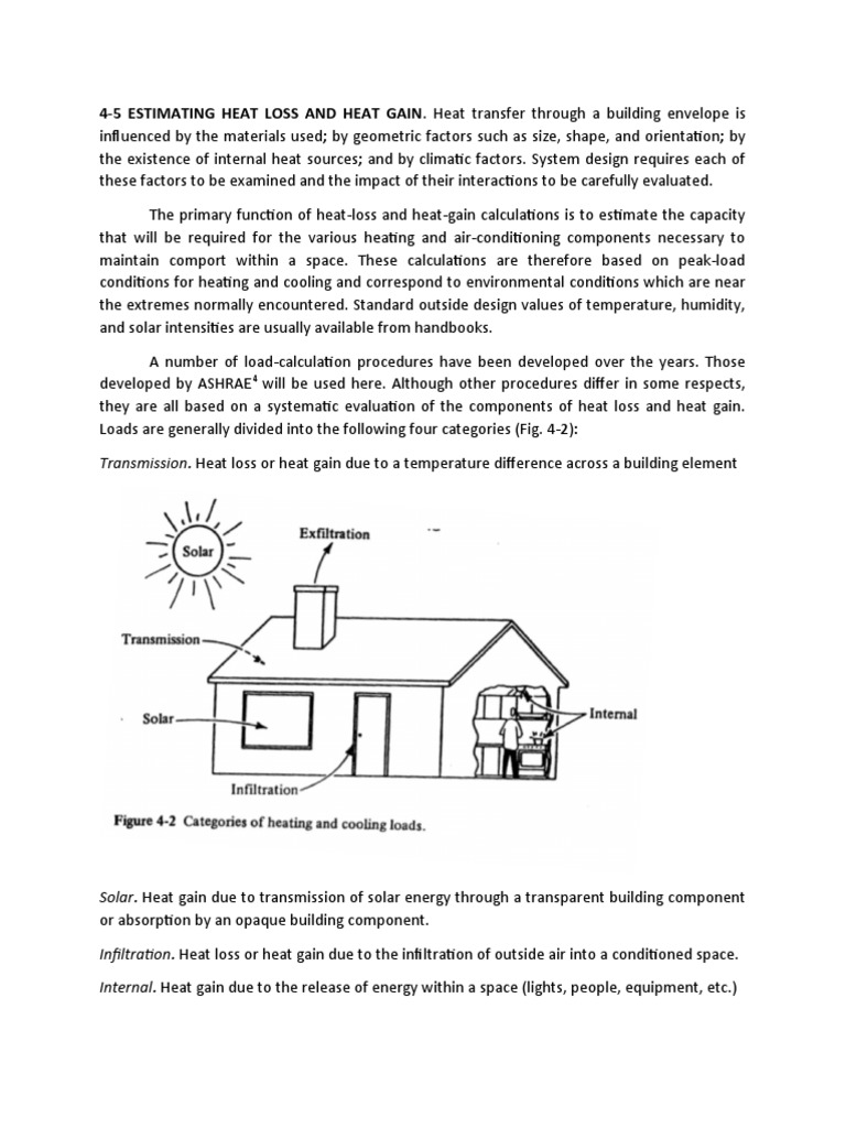 4-5 ESTIMATING HEAT LOSS AND HEAT GAIN. Heat Transfer Through A ...
