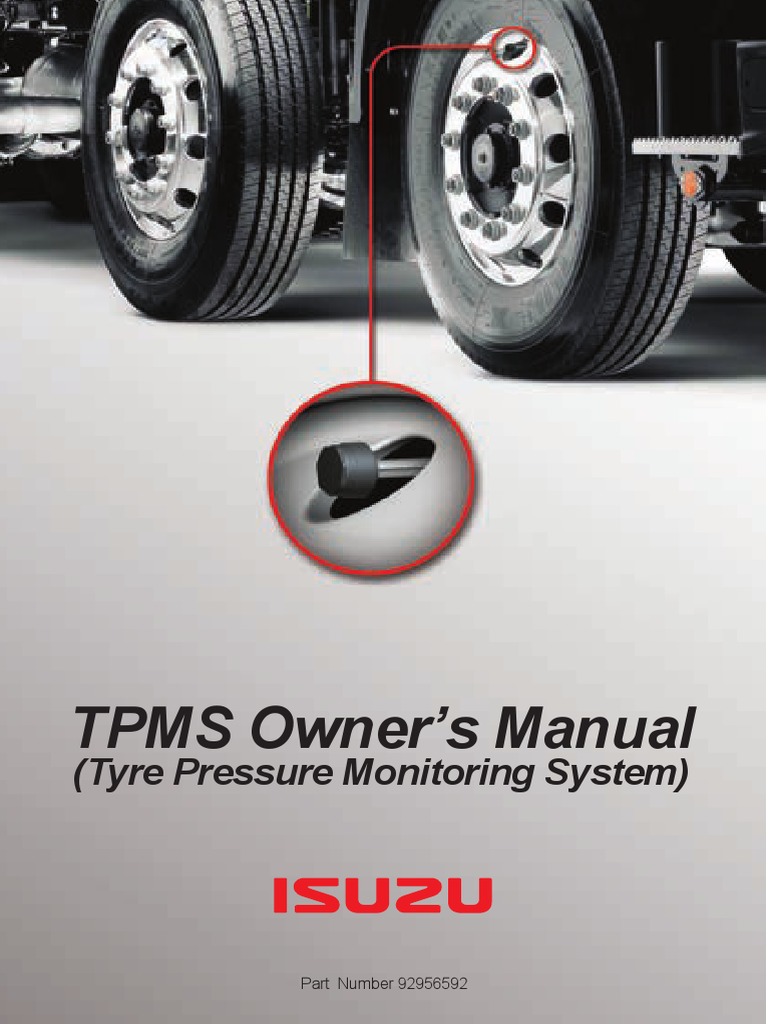 Isuzu Dave Tpms Owner Manual - 130515 - Web PDF | PDF | Tire | Truck