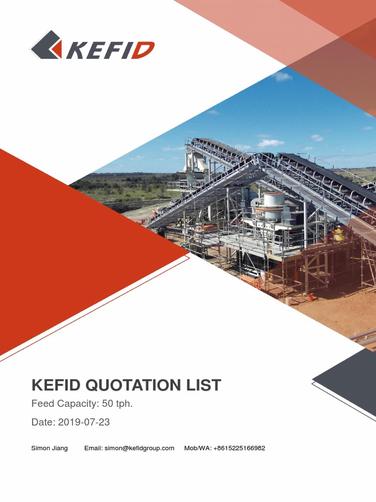 KEFID QUOTATION OF 50tph Crushing Plant | Download Free PDF | Energy ...