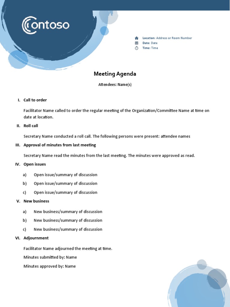 Meeting Minutes Template | PDF