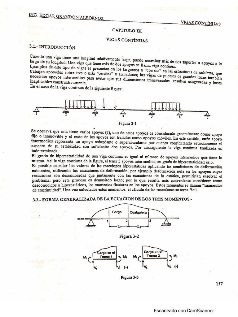 Cap. 3. - Vigas Contínuas PDF | PDF
