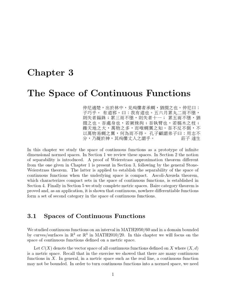 Continuous Functions Pdf Continuous Function Metric Space