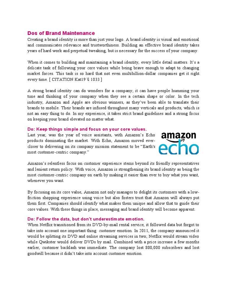 Dos of Brand Maintenance: Do: Keep Things Simple and Focus On Your Core ...