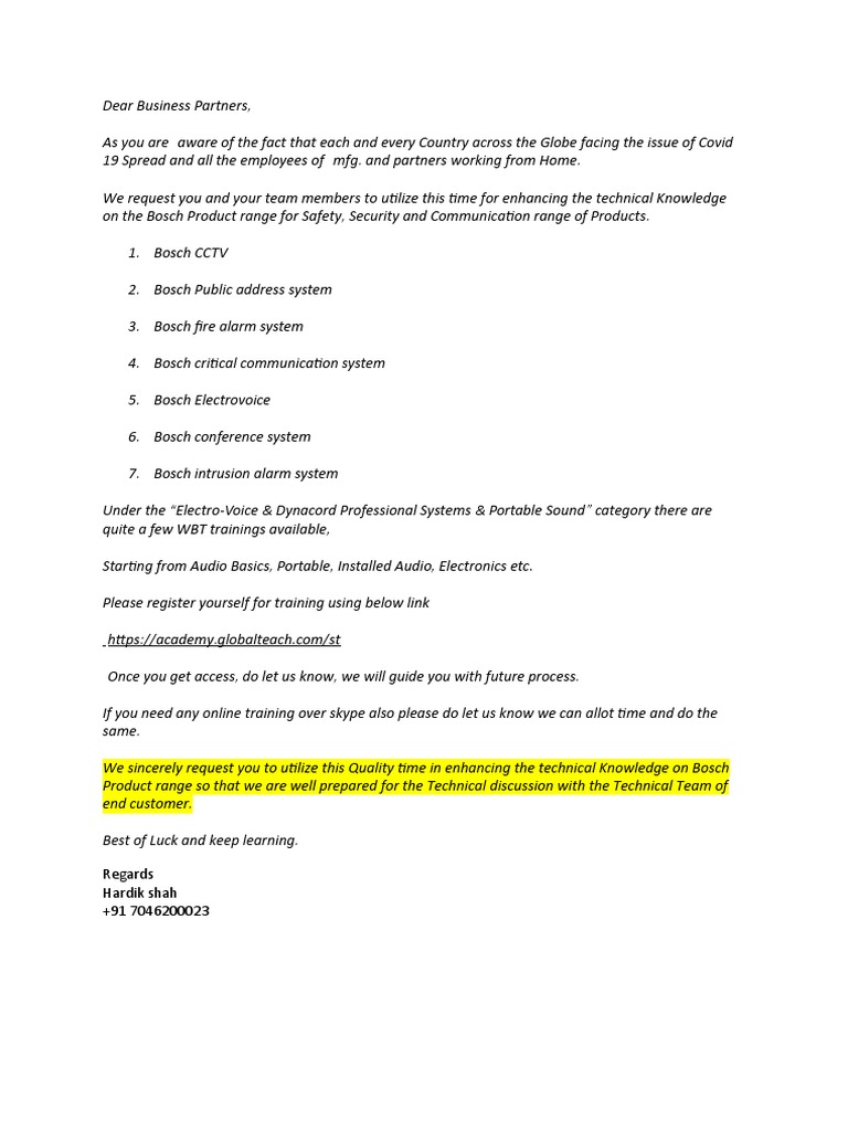 Dear Business Partners | PDF | Computers | Technology & Engineering