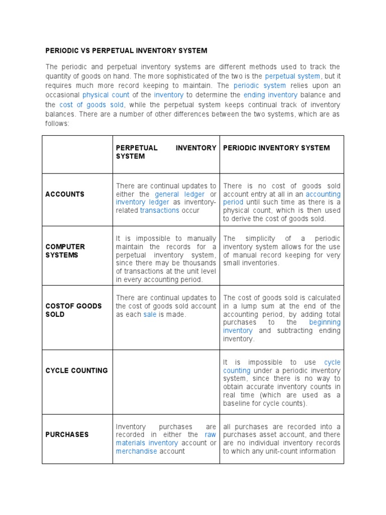 Periodic VS Perpetual Inventory System | PDF | Universal Product Code ...