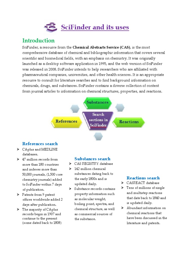 SciFinder: Comprehensive Chemical Database | PDF | Information Science ...