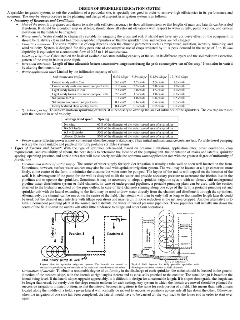 Designing Efficient Sprinkler Systems | PDF | Irrigation | Nozzle