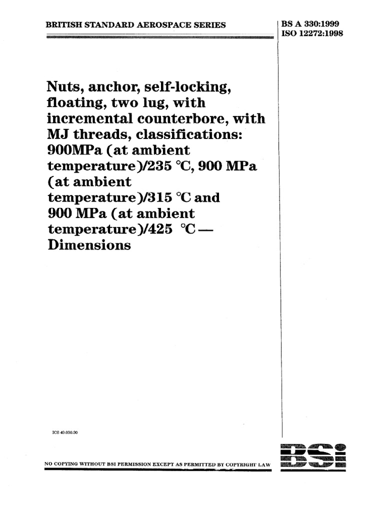 BS A 330-1999 (ISO 12272-1998) Scan | PDF
