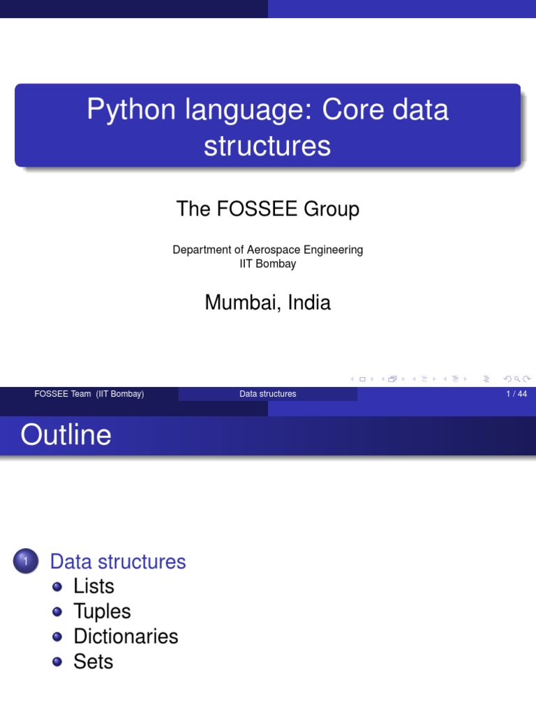 Python Language Core Data Structures | PDF | String (Computer Science ...