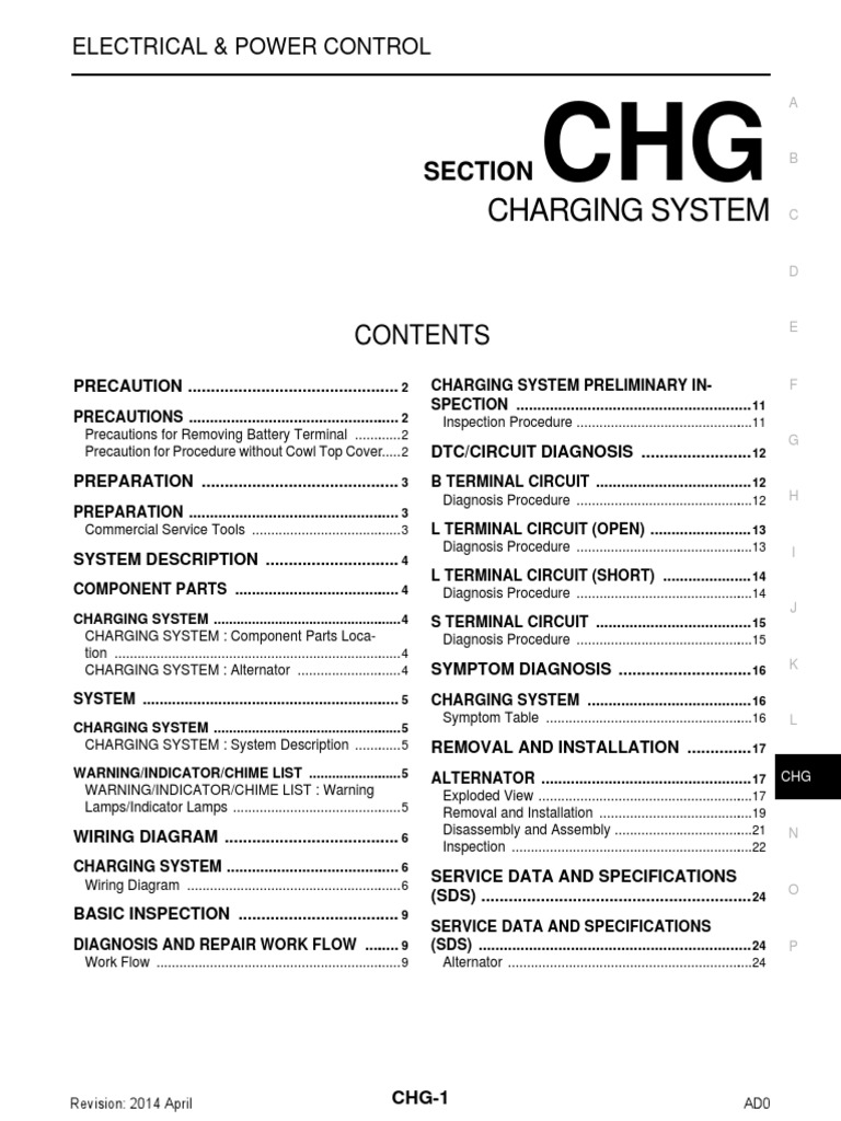 Electrical Power Control Charging System Guide Pdf