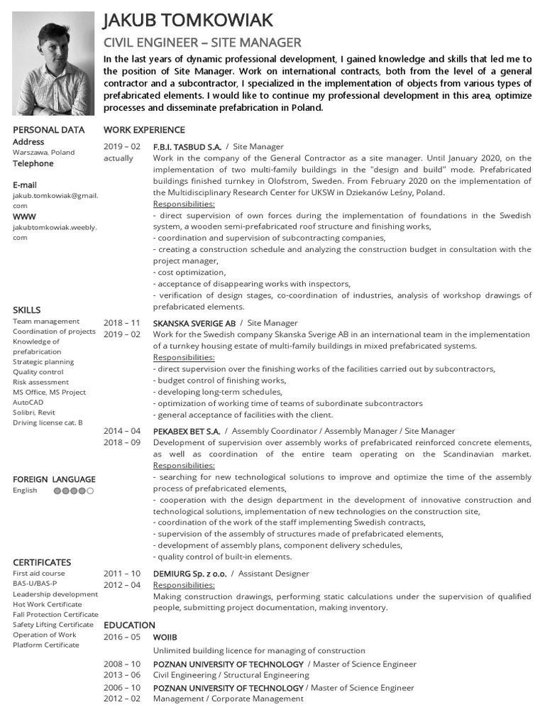 CV JT Eng | PDF | Economic Sectors | Economies