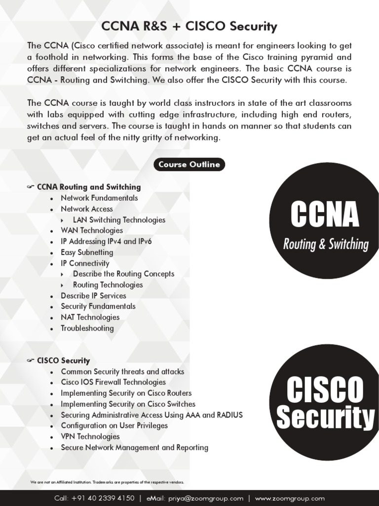 Security: CCNA R&S + CISCO Security | PDF | Cisco Certifications | Ip Address