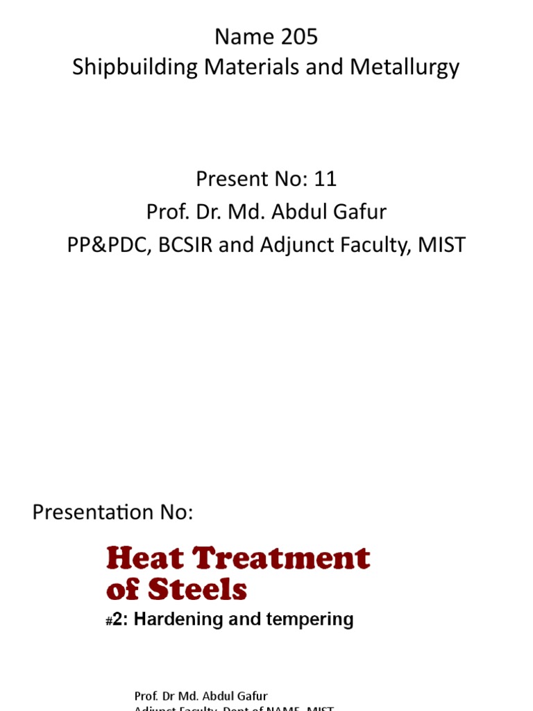 Heat Treament of Steel 11 | PDF